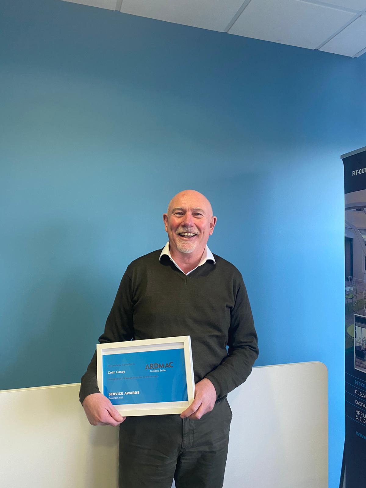 Ardmac's Colm Casey receives 45-year service award - Ardmac